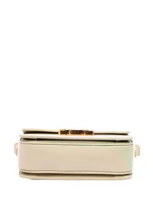 Celine 2024 Teen Shiny Calfskin Triomphe Crossbody Bag - Brown