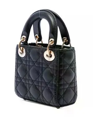 Dior Micro Lambskin Lady Satchel - Black