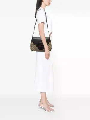 Gucci Gg Canvas Web Dressage Crossbody Bag