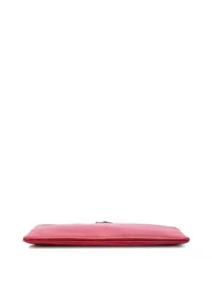 Gucci Calfskin Bamboo Clutch Bag