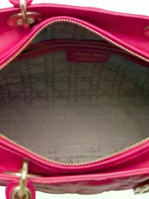 Dior Large Lambskin Cannage Lady Satchel