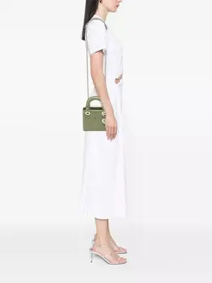 Dior Mini Patent Cannage Lady Satchel - Green