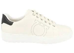 FERRAGAMO Pierre Leather Sneakers - White