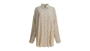 Balenciaga Oversized Logo Shirt - Beige