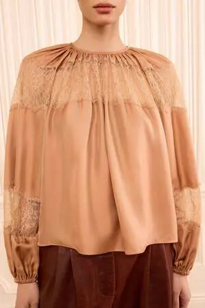 Ulla Johnson Bess Long Sleeve Silk Blouse