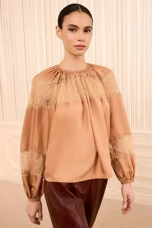 Ulla Johnson Bess Long Sleeve Silk Blouse