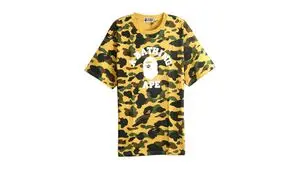 A BATHING APE 1st Camo College Tee Shirt - Yellow