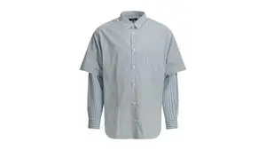 Comme Des Garçons Striped Casual Shirt - Light Blue