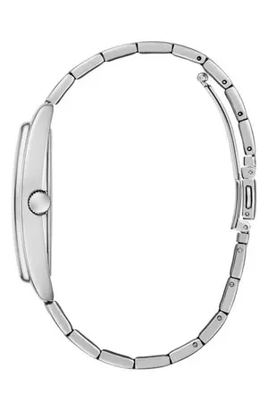 Guess Multifunction Tonneau Bracelet Watch - Silver Tone