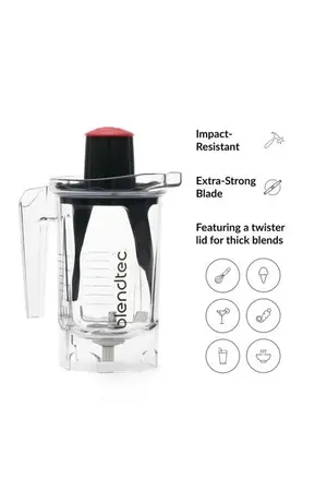 BLENDTEC Twister Jar Professional Grade Blender Jar With Spatula And Mini Gripper Lid