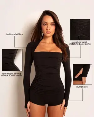 TA3 Mega Sculpting Ruched Long Sleeve Top