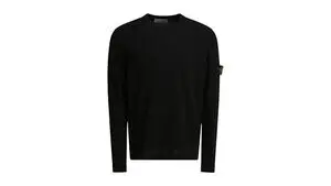 Stone Island Crewneck Sweatshirt Logo Sweater - Black