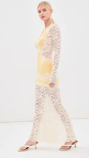 Rabanne Lace And Jersey Gown