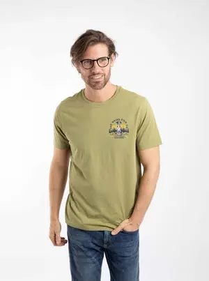 WEIRD FISH Dog Trails Back Print Graphic T-shirt - Washedoak
