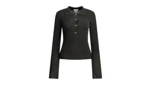GANNI Logo Polo Shirt Sweater