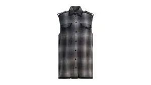 GOLDEN GOOSE Sleeveless Plaid Shirt Dress