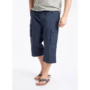 WEIRD FISH Summersville Cargo 3/4 Length Ripstop Shorts - Navy