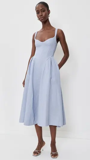 REFORMATION Birdie Linen Dress