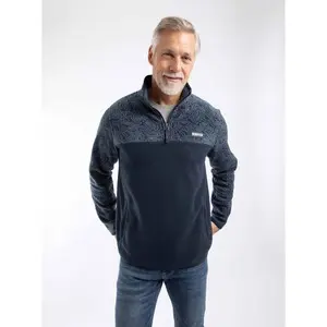 WEIRD FISH Gilbert 1/4 Zip Printed Microfleece