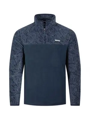 WEIRD FISH Gilbert 1/4 Zip Printed Microfleece