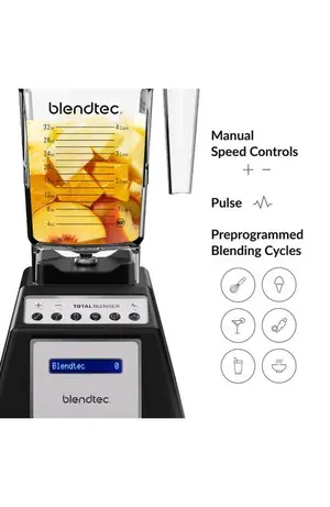 BLENDTEC Total Classic Professional-grade 10-speed Countertop Blender