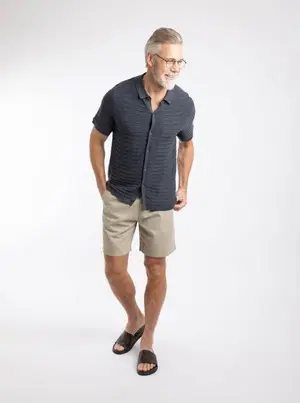 WEIRD FISH Tod Short Sleeve Knitted Polo Shirt