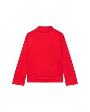 Mint Velvet Cotton V-neck Sweatshirt With Button Detail