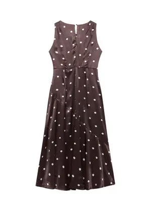 Mint Velvet Polka Dot Cowl Neck Midi Dress
