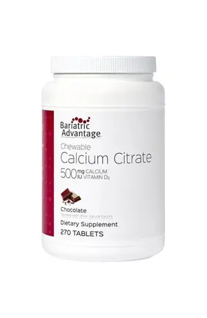 BARIATRIC ADVANTAGE Calcium Citrate Chewable 500mg Supplement 270 Count