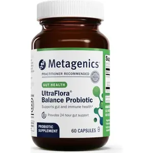 METAGENICS Ultraflora Balance Probiotic Shelf-stable Daily Gut Health Supplement 60 Capsules - None