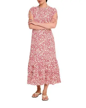 Mint Velvet Polka Dot Ruffle Midi Dress