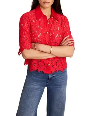 Mint Velvet Lace Cropped Shirt