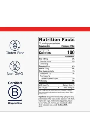 METAGENICS Perfect Protein Cross-flow Micro-filtered Whey Isolate Powder 30 Servings