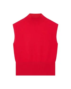 Mint Velvet Sleeveless High Neck Wool Blend Knit Top