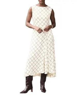 Mint Velvet Sleeveless Checked Midi Dress