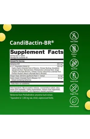 METAGENICS Concentrated Berberine Intestinal Support Supplement 180 Tablets