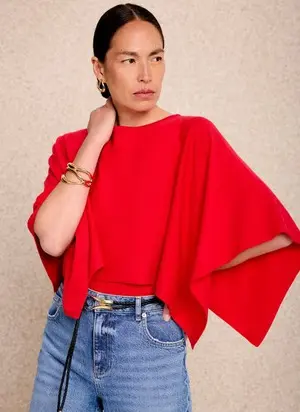 Mint Velvet Layered Poncho Knit Top