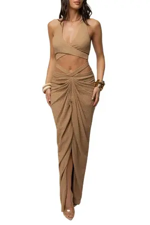 JLUXLABEL Cabana Slit Maxi Skirt