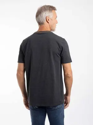 WEIRD FISH Fish Stamp Front Print Graphic T-shirt - Black