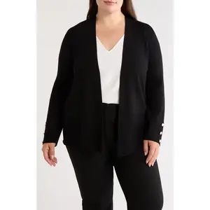 Anne Klein Open Front Cardigan - Anne Black