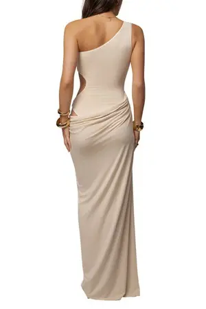 JLUXLABEL Valentina One-shoulder Cutout Maxi Dress