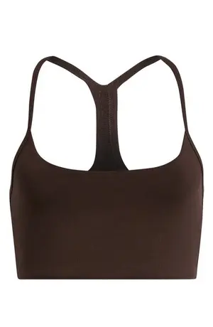 Bp. Stretch Cotton Racerback Bralette - Brown Coffee