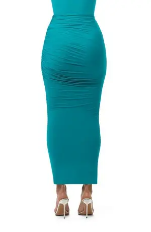 Naked Wardrobe Ruched Maxi Skirt