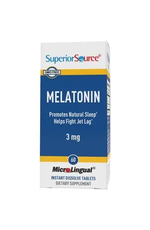 SUPERIOR SOURCE Melatonin Chamomile Fast-dissolving Sleep Support Tablets