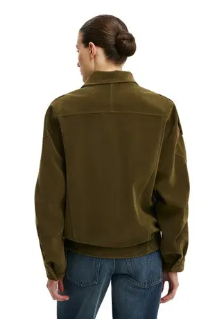 COTTONON Cotton On Faux Suede Biker Jacket With Belted Hem