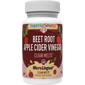 SUPERIOR SOURCE Beet Root Apple Cider Vinegar Clean Melts Microlingual Tablets - Red
