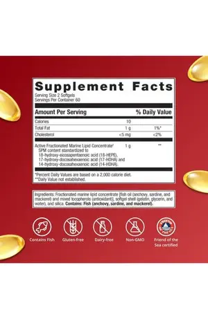 METAGENICS Spm Active Specialized Pro-resolving Mediators Marine Oil Supplement 120 Softgels