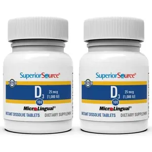 SUPERIOR SOURCE Vitamin D3 Sublingual Microlingual Tablets - White