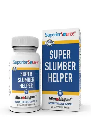 SUPERIOR SOURCE Extra Strength Melatonin Instant Dissolve Sleep Support Tablets - White