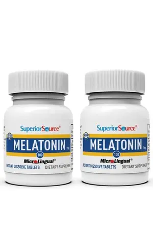 SUPERIOR SOURCE Melatonin Micro Tablets With Chamomile Sleep Support - White